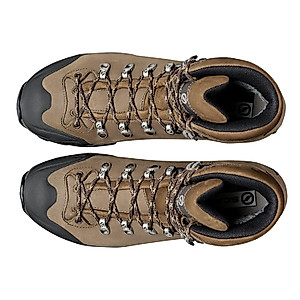 SCARPA Women's Kailash Plus GTX Waterproof Gore-Tex Leather Boots for Backpacking and Hiking - Dark Brown - 9-9.5