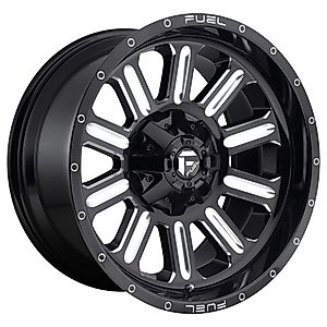 FUEL Hardline NBL-Gloss BLK MIL Wheel with Painted (18 x 8. inches /8 x 180 mm, 20 mm Offset)