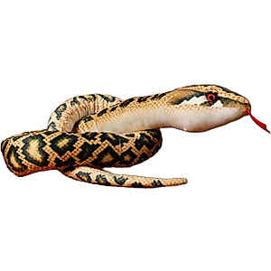Giant Snake Stuffed Animal, 170cm/67in Long Large Realistic Python Boa Constrictor Cute Snake Plush Doll Soft Cuddly Plushie Hugger Toy Christmas Birthday Gift for Kids Lifelike Halloween Prank Toy