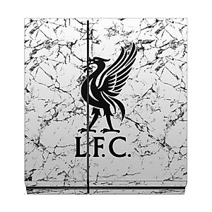 Head Case Designs Officially Licensed Liverpool Football Club Black Liver Bird Marble Art Vinyl Gaming Skin Decal Compatible with Sony PlayStation 4 PS4 Console and DualShock 4 Controller Bundle