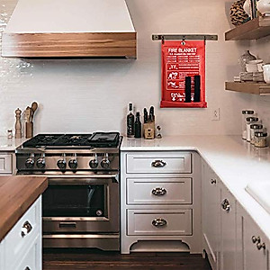 Fire Blanket Fire Guardian Blanket and Fire Blanket Fire Suppression Blankets for Kitchen, Bedroom, People- Energency Safety (40"x40") (White (2 Pack))