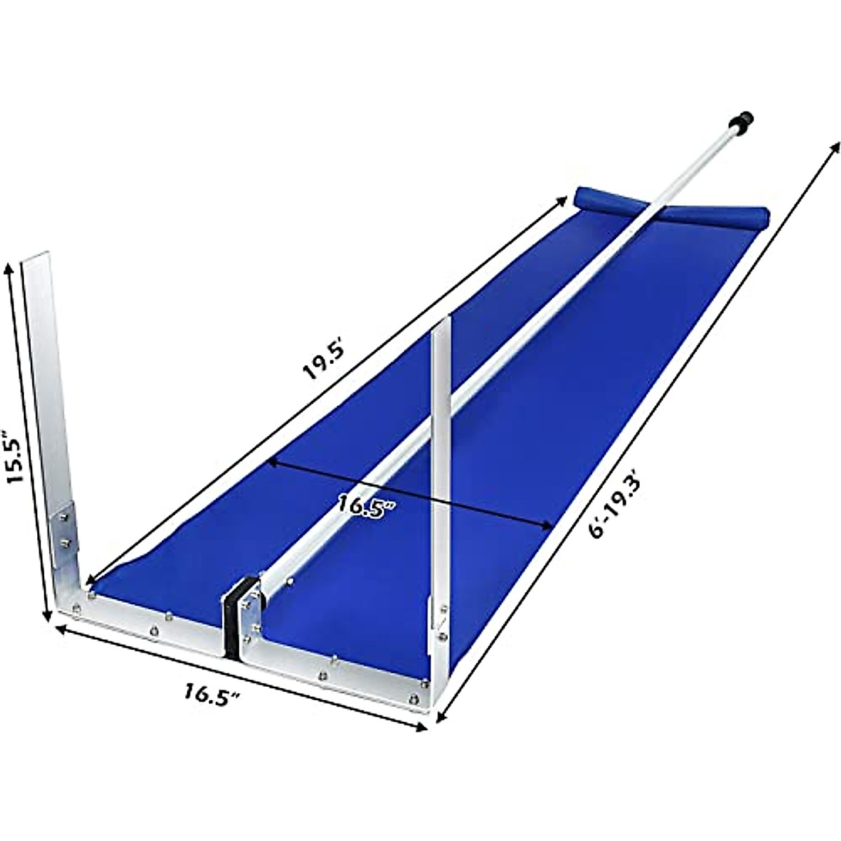 Goplus Snow Roof Rake, Aluminum Snow Removal Tool w/ Extendable Handle and Sturdy Snow Slide for Removing Snow, Wet Leaves