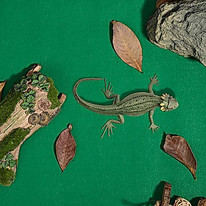 POPETPOP Reptile Carpet Mat - Reptiles Bedding Fiber Mat Substrate Terrarium Liner for Lizards Snakes Tortoise Rabbit Bearded Dragon Accessories - Green