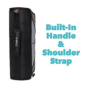 Case-it The Mighty Zip Tab Zipper Binder - 3 Inch O-Rings - 5 Color Tab Expanding File Folder - Multiple Pockets - 600 Sheet Capacity - Comes With Shoulder Strap - Blue D-146