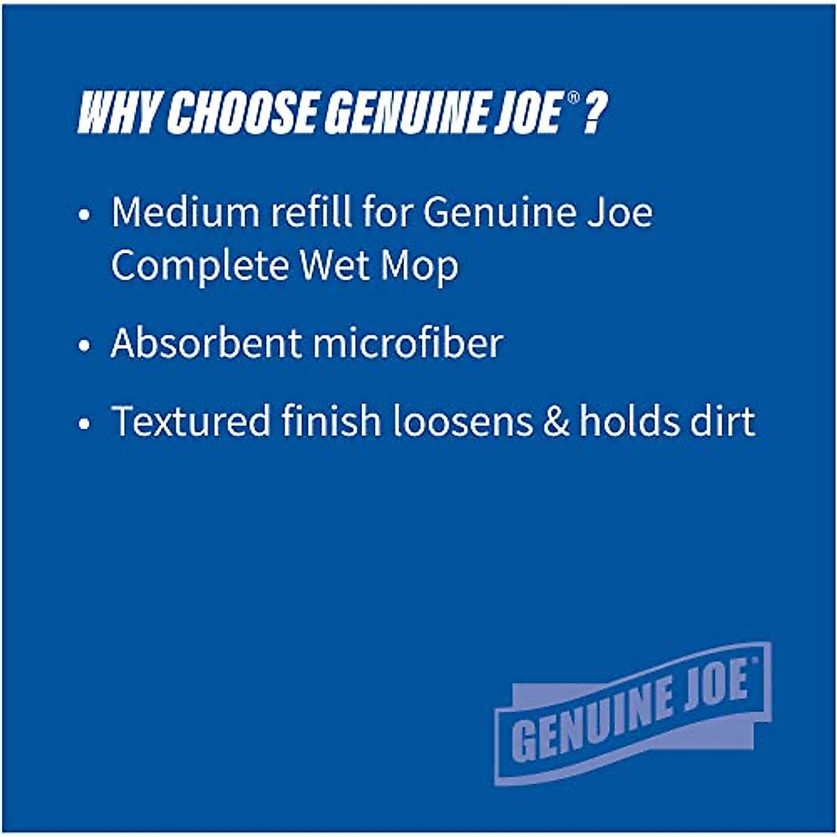 Genuine Joe - GJO47539 Microfiber Wet Mophead Refill