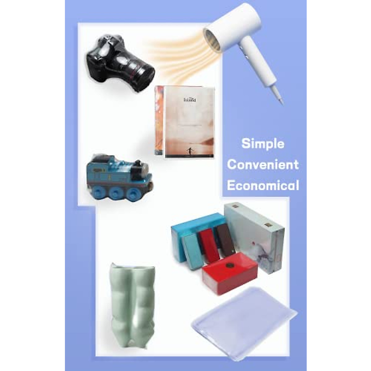 Im.Create Shrink wrap Bags - 100pcs Clear Heat Shrink Wrap for soap - PVC Remote Control Cover 4x6 Inches Shrink Plastic