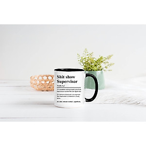 Awnpow Shit show Supervisor Mug,for Boss, Team Manger, Director Thank You Mug,11oz Ceramic Coffee Mug/Tea Cup