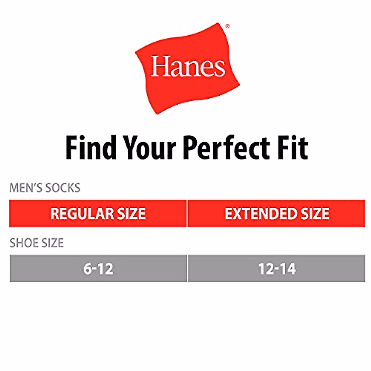 Hanes mens Crew Socks, 6-pair Pack Work Sock, Black, 6 12 US