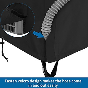 AKEfit Air Conditioner Cover for Outside, Heavy Duty Waterproof AC Defender with Durable Oxford Fabric, Veranda AC Protector… (Beige, 34W x 34D x 30H)