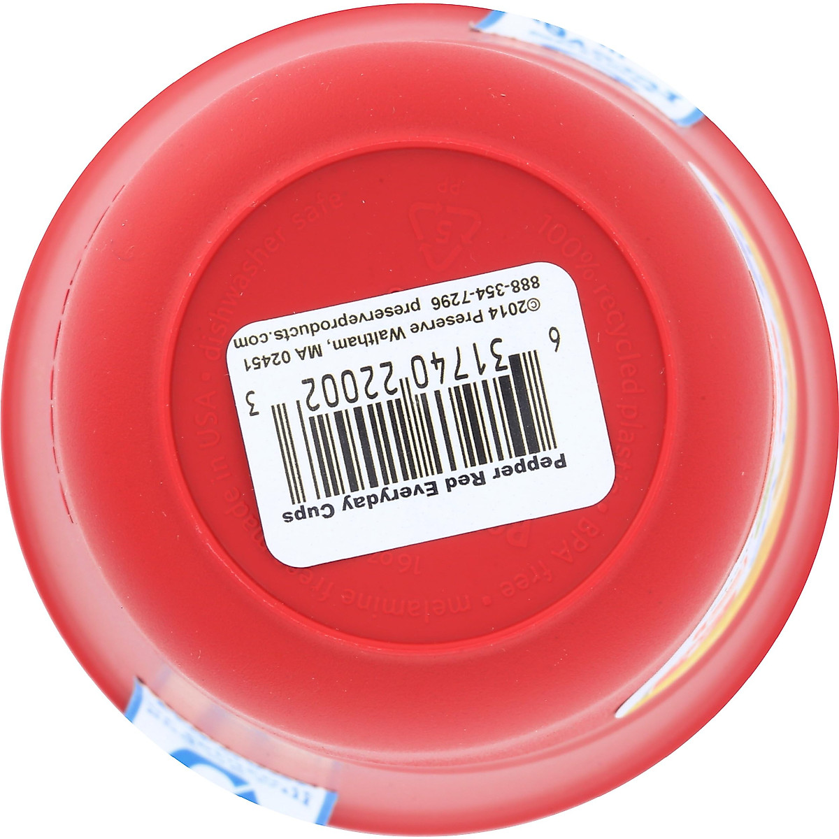 Preserve Everyday 16 Ounce Cups, Set of 4, Pepper Red