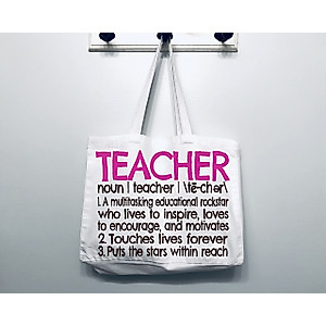 COCOVICI Teacher Appreciation Gifts For Women | Teacher Gift | Teacher Definition Tote Bag | Teacher Canvas Tote Bag | Teacher Gift Idea