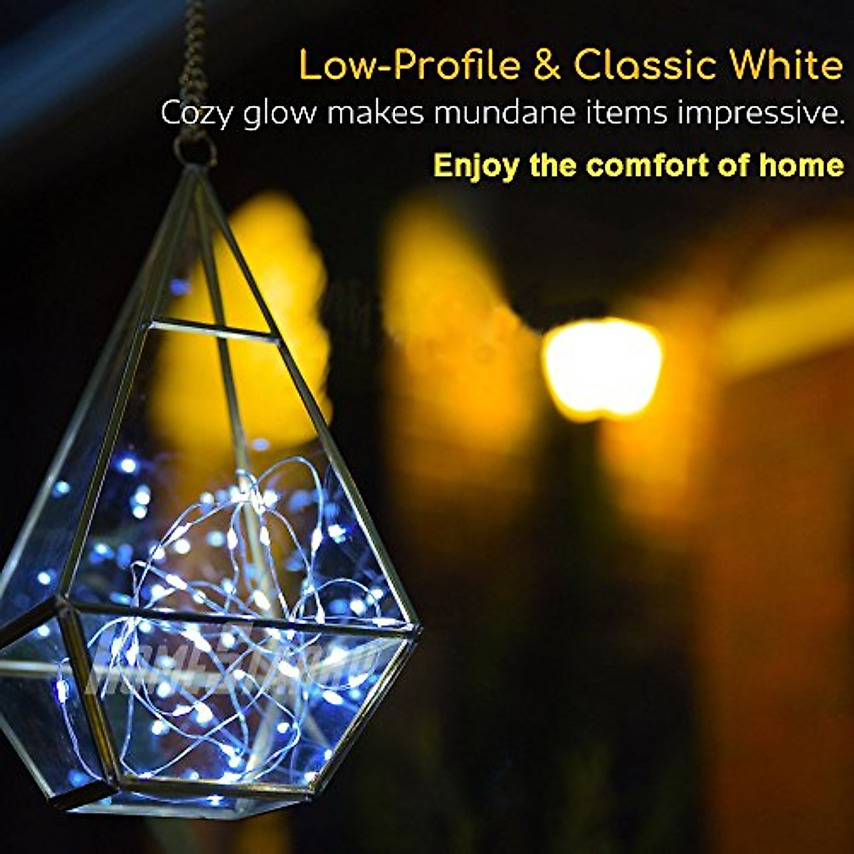 Window Curtain String Light Christmas Decorations String Lights Remote Battery LED Wedding Party Home Garden Bedroom Outdoor Indoor Yard Wall Decorations Twinkle Lights (White, 5M+50LED+8Model)