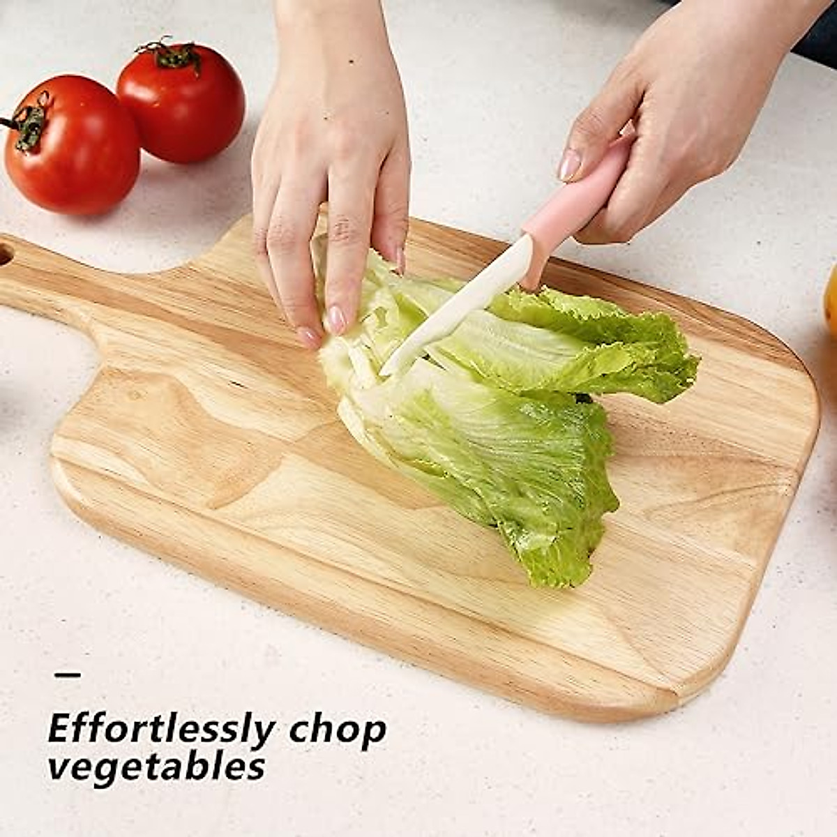 YUSOTAN Ceramic Paring Knife - 4-Inch with Sharp Ceramic Blade and Unique Hippopotamus Cover - Handle Fruit and Vegetables Kitchen Knife (Pink)