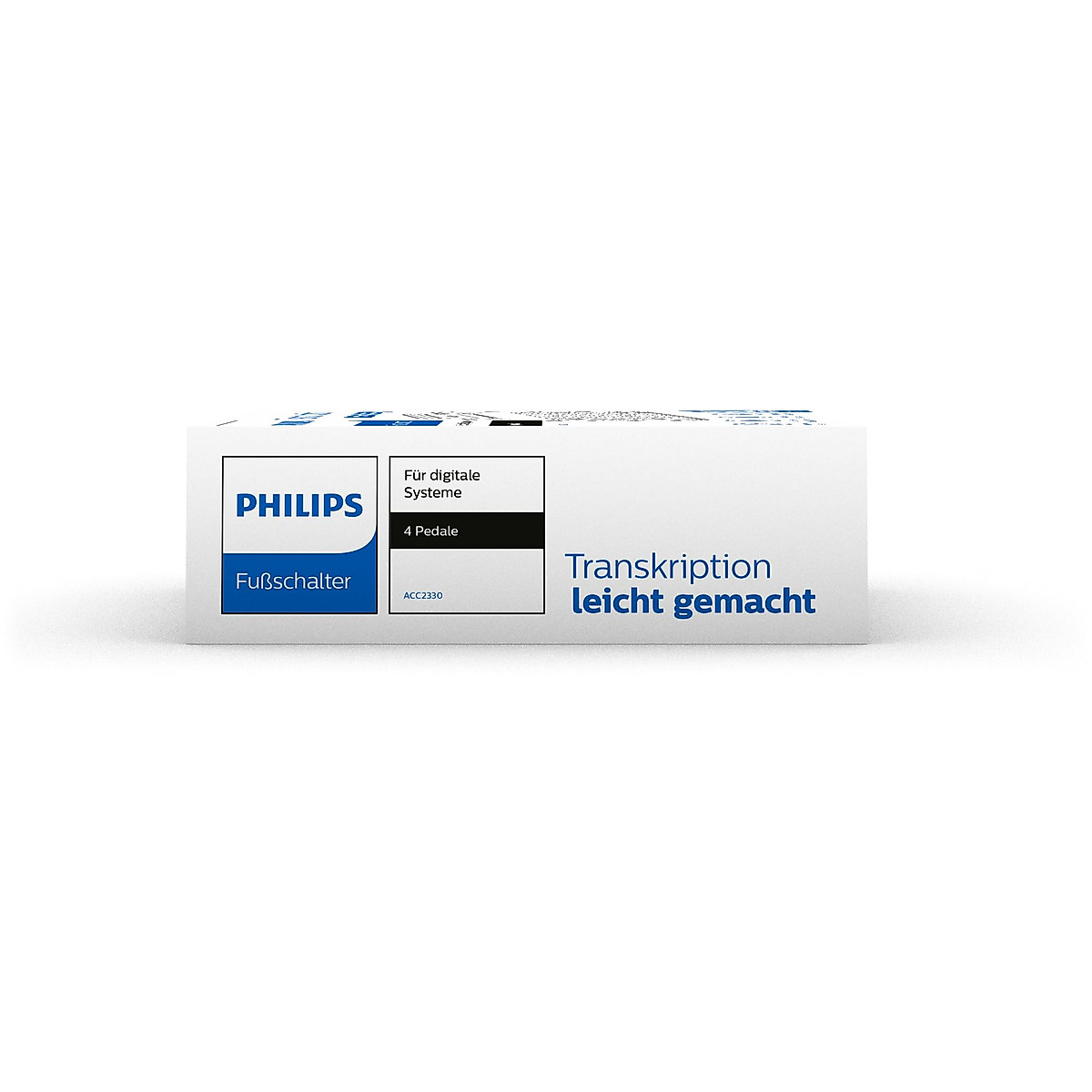 Philips ACC2330 4-Pedal Foot Control for Digital Systems for Professional Dictation with Toe Touch Control