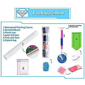 Diamond Painting Kits for Adults, DIY 5D Round Full Drill Art Perfect for Relaxation and Home Wall Decor(Stitch, 12x16inch)