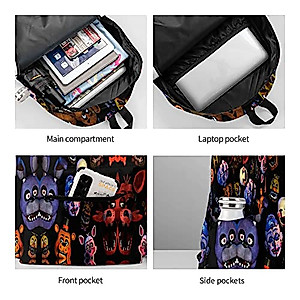 Fnaf backpacks Horror Game Midnight Bears backpack Bookbag bag 3d Casual Light Weight Backpack For Girls Boys Teens