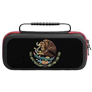 Mexican Flag Icon Compatible with Nintendo Switch Carrying Case Portable Travel Carry Cover Accessories With 20 Game Card Slots