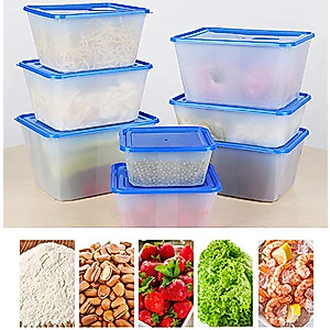 Food Storage Containers with Lids(45.6 Ounce,10 Pack) - Plastic Containers with Lids Storage, Rectangular Meal Prep Plastic Containers Freezer Containers,Kitchen Food Deli Containers