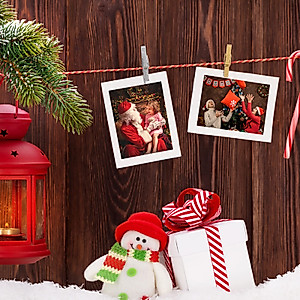 Jetec 200 Pcs Christmas Mini Wooden Clothespins for Craft Gold Silver Black Tiny Wooden Photo Paper Clip Wood Peg Pin Clips for Holding Photo Scrapbooking Picture Memo Card