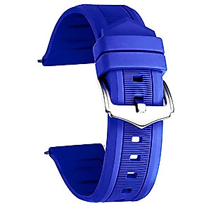 BINLUN Silicone Rubber Watch Band Smart Watch Replacement Strap Colors for Men Women(White, Red, Black, Blue, Orange,Grey,Green) Sizes(12mm,14mm,16mm,18mm,19mm,20mm,21mm,22mm,23mm,24mm,26mm,28mm)