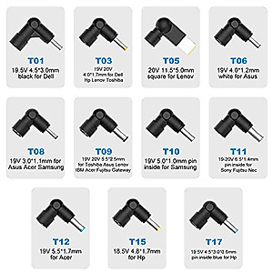 POWSEED Universal Laptop Charger 45W Power Adapter for Dell hp Samsung Sony Acer Asus Toshiba FUJITSU Delta NEC Liteon chromebooks laptops ultrabook Notebook Computers