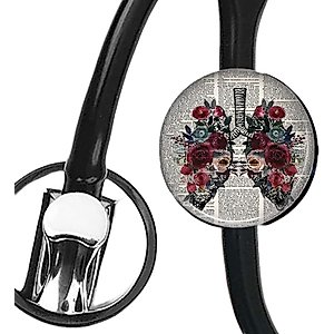 Lung in newspaper Stethoscope Tag,Steth ID Tag,Nurse Badge,StethoscopeTag