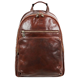 Time Resistance Leather Backpack Vintage Rucksack Purse for Laptop