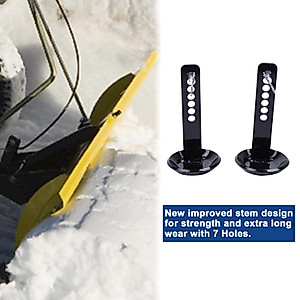 ELITEWILL 2Pcs Snow Plow Skid Shoes Heavy Duty Steel Fit for John Deere Runner Replace OEM #M147167 & #AM119321