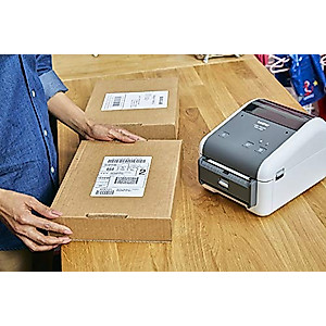 Brother Genuine RD005U1S Standard Die-Cut Labels, White Paper, 4 inch x 3 inch, Multipurpose, Direct Thermal, 980 Labels/Roll, 8 Rolls, 7,840 Total Labels