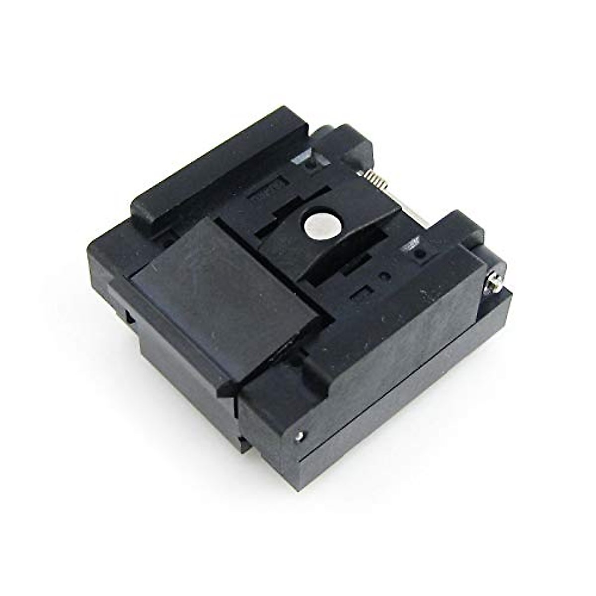 QFN28 Clamshell Programming Adapter Socket/Burning Socket/IC Test Socket QFN-28(36) B-0.5-02, 28-Pin, 0.5mm Pitch, IC Test Burn-in Socket, Applied to QFN28, MLP28, MLF28 Packages.