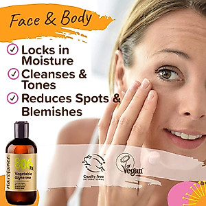 naissance Vegetable Glycerin (Glycerol) Liquid 16 fl oz - Pure, USP Pharmaceutical Grade, Kosher, Vegan, Premium Quality, Natural Humectant, Non GMO