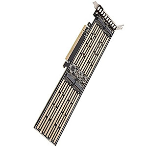 Adapter Card, Solid Structure NVME Expansion Card Stable Performance PCI‑E X16 4 for M.2 PCI‑E Device for SSD