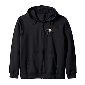 Felix Cat Cartoon Giant Lowrider Car Club Mashup 2-Sided Zip Hoodie