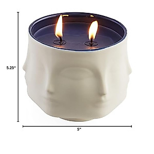 Jonathan Adler Muse Couleur Sel de Mer Candle, White/Blue