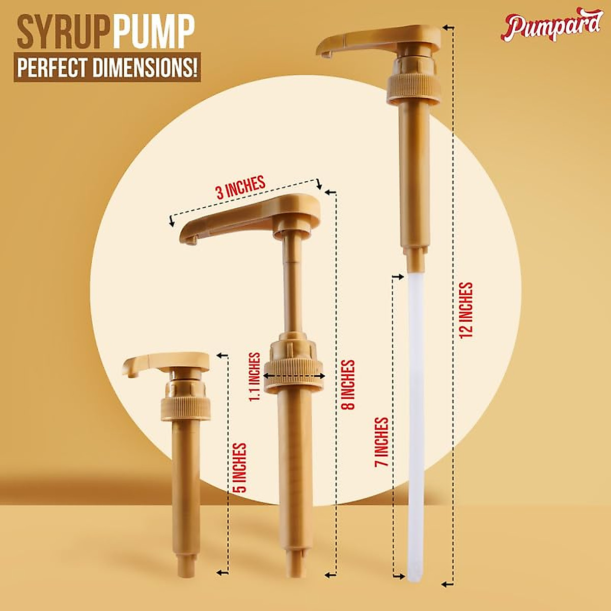Pumpard Syrup Pump – Mess-Free Coffee Syrup Dispenser with Air-Tight, Leak-Proof Design, Compatible with Most 750ml & 1L Bottles