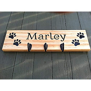 Personalized Dog Leash Holder, Dog Leash Holder Wall, Dog Leash Hook, Dog Leash Hooks, Pet Leash Holder, Dog Leash Hanger