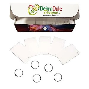 Debra Dale Designs - Made Right in the USA - 800 Pocket-Size Blank Study Flash Cards - Single Hole Punched - 5 Quality Metal Binder Rings - 2" x 3-1/2" - Premium 140# Index Card Stock - Sight Words
