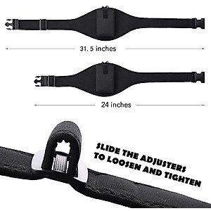 IRASPIN 2 Pack Mic Belt - Microphone Belt with Innovative Rubber Band Lock - Improved Adjustability Comfortability Durability For Fitness Instructors, Fitness Class,Public Speaking,Theatre