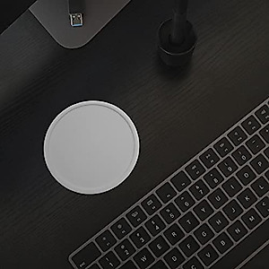 TARVER - Drink Silicone Coasters Set of 8 - Tabletop Protection, Soft Coasters, Slip Resistant, Easy Wash and Fits Any Size Drinking Glass (White, 4 W x 4 H x 0.2 D), 4Wx4Hx0.2D