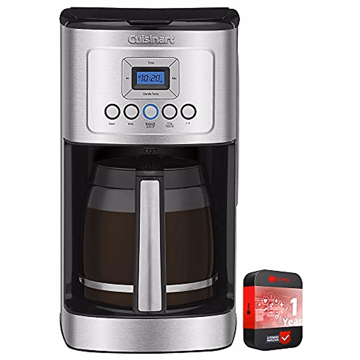 Cuisinart Perfect Temp 14-Cup Programmable Coffeemaker Stainless Steel (DCC-3200) with 1 YR CPS Enhanced Protection Pack