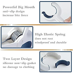 Acdion Plastic Clothes Pins Pack of 6 Heavy Duty Indoor Outdoor Laundry Clips for Bedclothes Throw Blankets Quilts Home Office Beach Towel Windproof