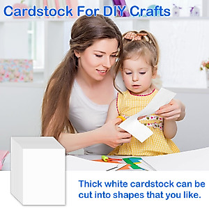 White Cardstock，40 Sheets Heavy Cardstock, 8.5" x 11" Thick Printable Cardstock, 75 lb /200gsm Cardstock Paper for Invitations, Business Cards, Postcards, Crafts, Art, Wedding, DIY Cards