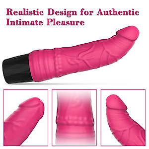Realistic Anal Dildo Sex Toys - G Spot Vibrator Dildos for Sex Women Realistic, Hafobok Juguetes Sexuales Consoladores Vibradores para Mujer & Hombres, Adult Toys for Men & Couples, Rose