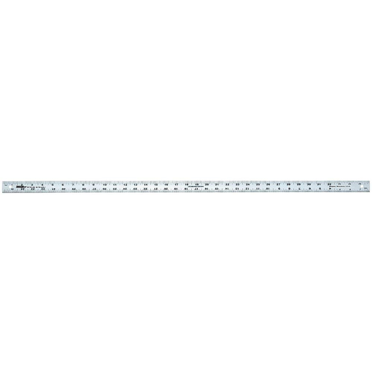 Johnson Level & Tool J236 Aluminum Yardstick, 36'', Silver, 1 Yardstick & Level & Tool J112 Aluminum Rule, 12'', 1 Ruler