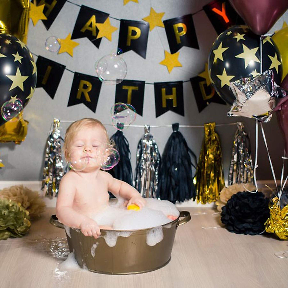 Birthday Party Decorations Happy Banner Balloons Decor for Boys Girls Men Women 36 Pieces