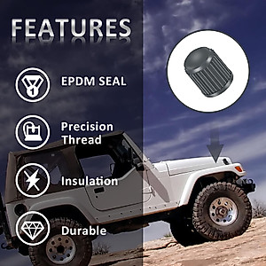 Plastic Tire Valve Stem Covers Schrader Valve Caps Gun-Gray with O-Ring Rubber Seal Wheel Rim Valve Stem Covers Universal for Car SUV Truck Motorcycle Bike and Bicycle (10 Pack)