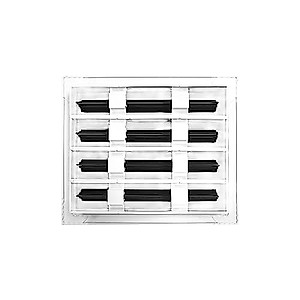 BUILDMART - 10x8 Modern AC Vent Cover - Decorative White Air Vent - Standard Linear Slot Diffuser - Register Grille for Ceiling, Walls & Floors - Texas Buildmart