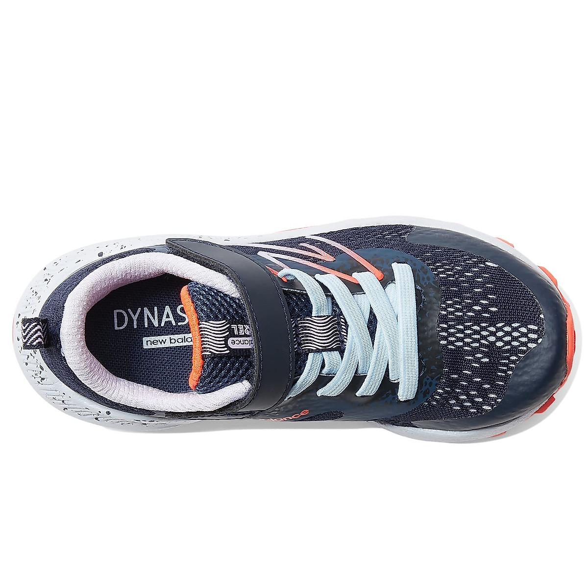 New Balance Girls Dynasoft Nitrel V5 Hook & Loop Running Shoe, Eclipse/Natural Indigo/Electric Red, 2 Little Kid