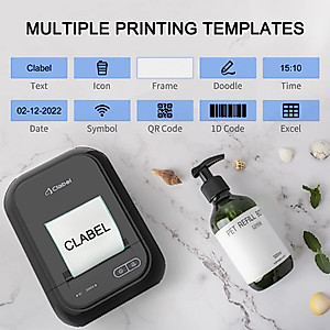 Label Maker Machine with Tape, CLABEL 220D Desktop Thermal Label Printer with USB Cabel,Support Windows, for Office Home