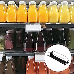 DOITOOL Mini Fridge 2pcs Drink Organizer for Fridge Pusher Glide -Self-Pushing -12inch Automatic Soda Can Organizer for Pantry/Vending Machine